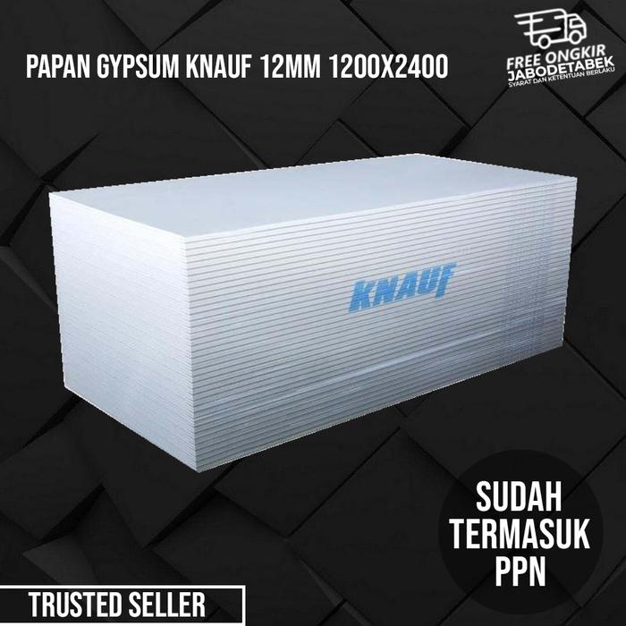 Promo Papan Gypsum Knauf 12mm 1200x2400 | Papan Gipsum Knauf Tebal 12mm ...