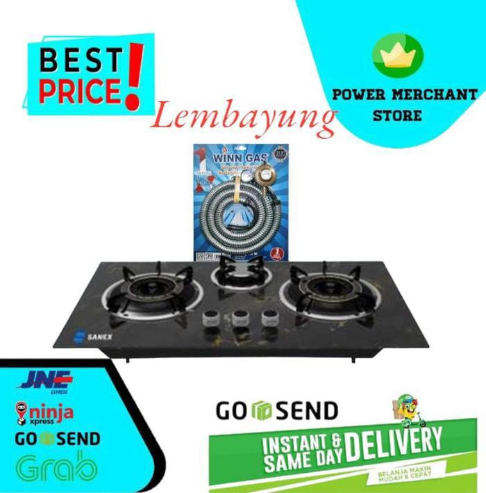 Jual SANEX SN-KT301 Kompor Gas Tanam 3 Tungku (Regulator Paket Winn Gas) - Hitam - Jakarta Timur ...