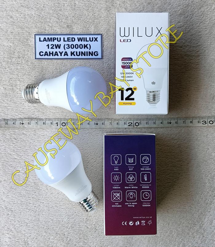 Jual LAMPU LED 12W WILUX 3000K WARM WHITE (PUTIH KEKUNINGAN) - Kab ...