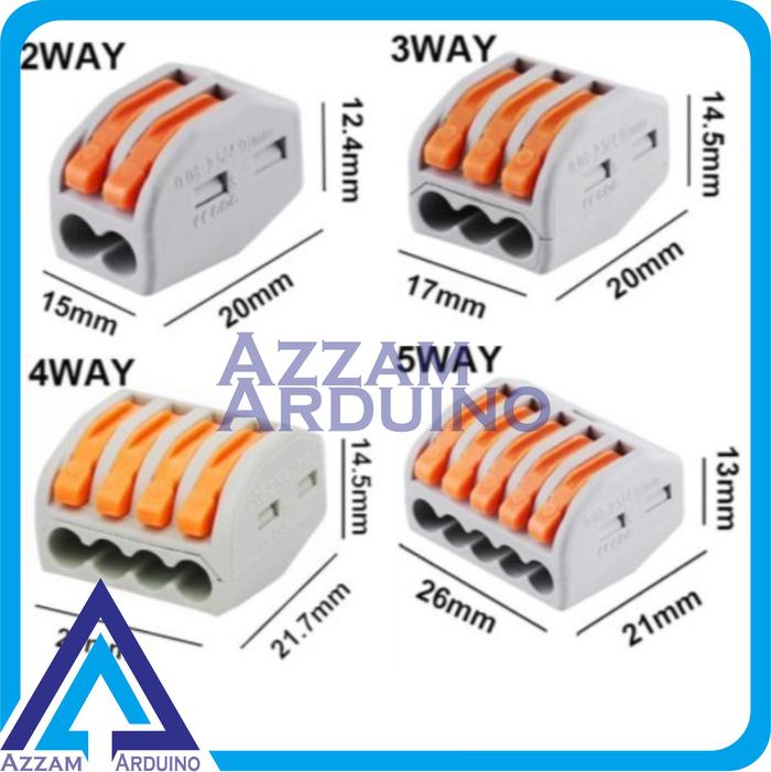 Jual Connector Terminal PCT 212 213 215 Konektor Kabel 2/3/5 Pin M/WAGO - PCT-213 - Kota ...