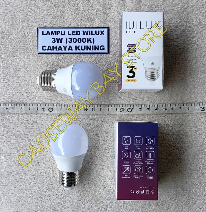 Jual LAMPU LED 3W WILUX 3000K WARM WHITE (PUTIH KEKUNINGAN) - Kab ...