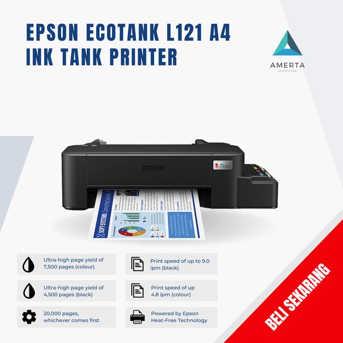 Jual Printer Epson L121 Eco Tank A4 Ink Tank Printer - Kab. Rembang - Amerta Komputer | Tokopedia