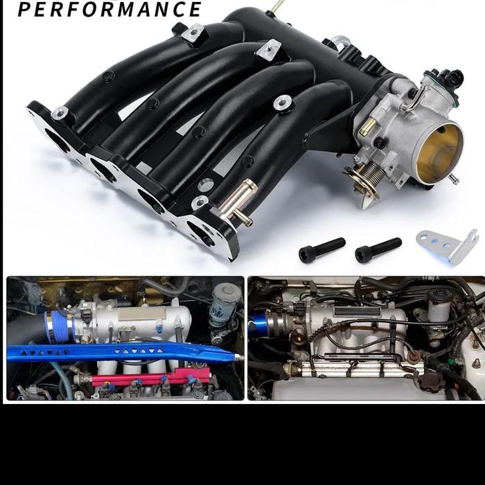 Jual Aluminium D15 D16 D-SERIES Intake Manifold dengan 70Mm Throttle ...