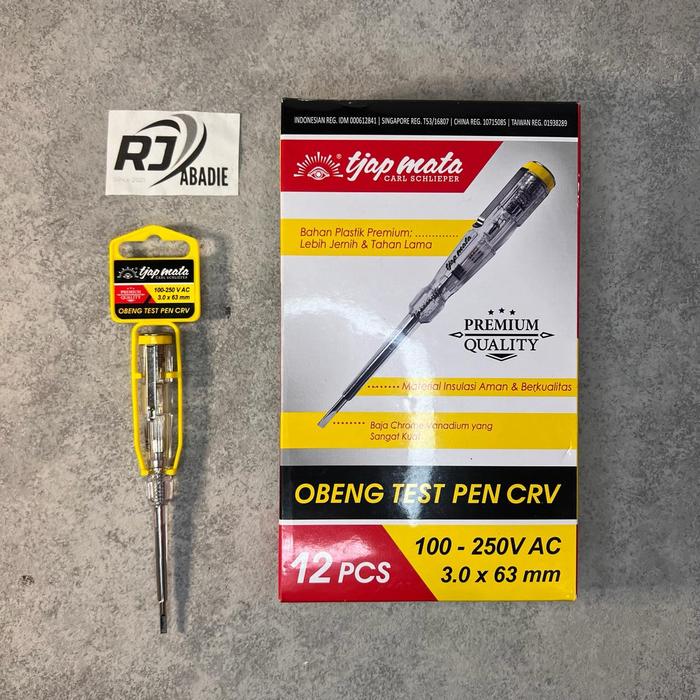 Jual [12PCS] Obeng Tespen Listrik Test Pen Electric AC Screwdriver Cap ...