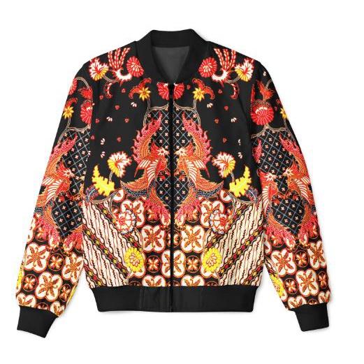 Jual Jaket Bomber Varsity Pria Wanita Batik Motif Batik Motif Batik ...
