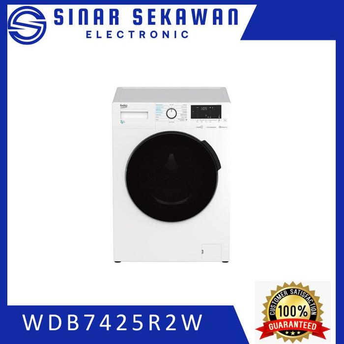 Promo Beko Mesin Cuci Front Loading 7 Kg Washer & 4 Kg Dryer WDB7425R2W ...