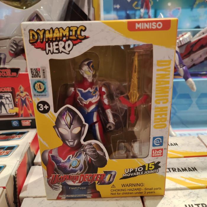 Jual Mainan Figur Ultraman Keren - Miniso Dynamic Hero Ultraman - Flash ...