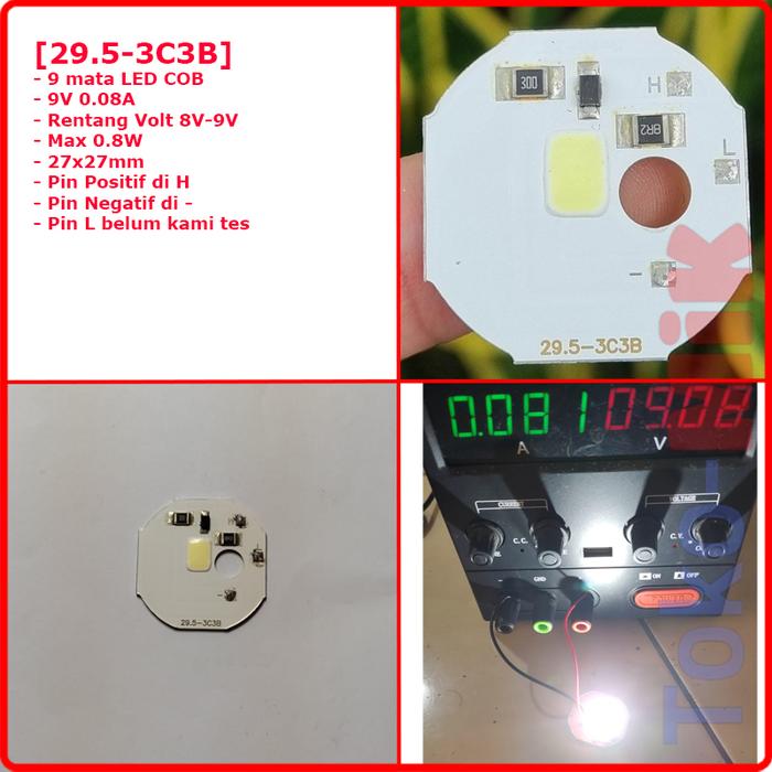 Jual Modul LED COB Putih Kuning PCB Aluminium 1W 3W 5W 7W 9W 10W 12W 3V ...