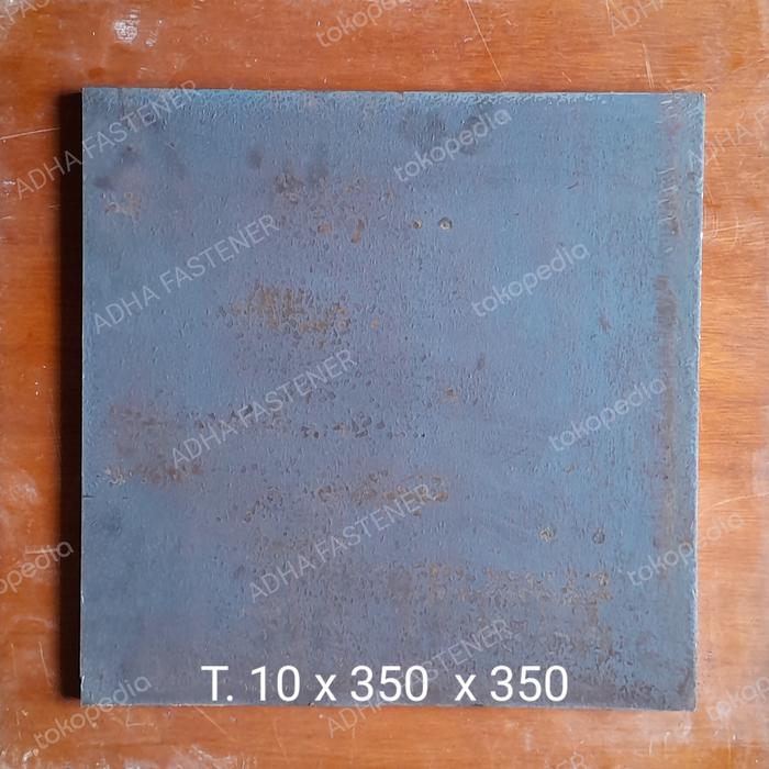 Jual tapak besi / base plate baja / plat besi ukuran t10 x l350 x p350 ...