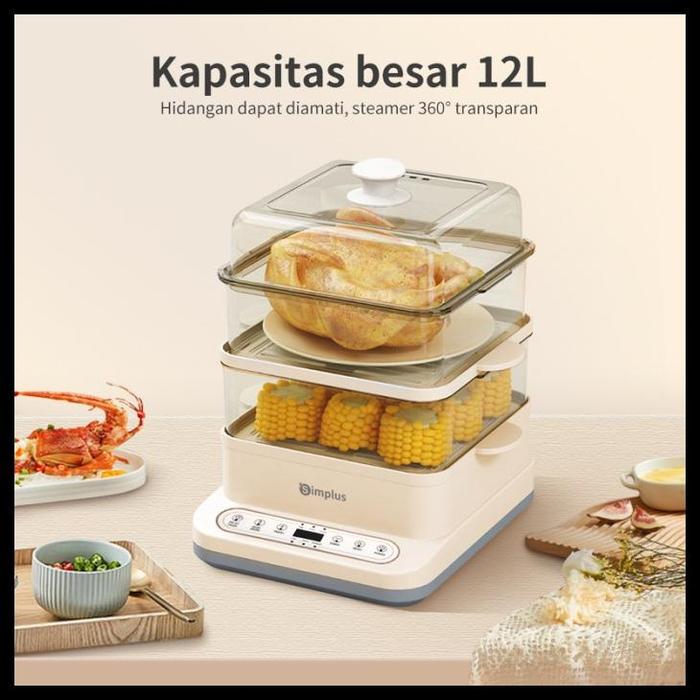 Jual Simplus Electric Cooker 12l Food Steamer Kukusan Listrik 3 Susun Good Di Seller Noelle ...