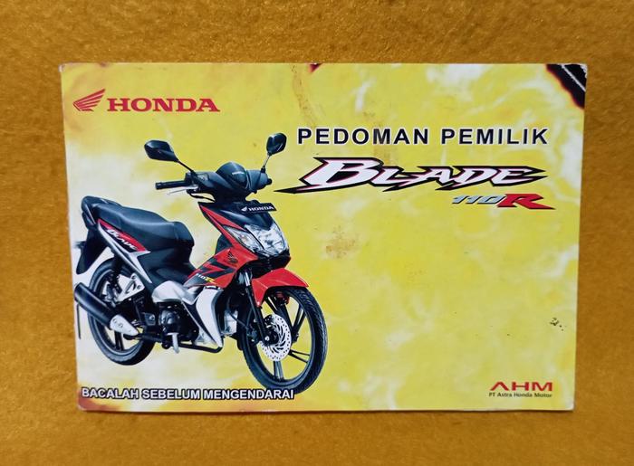 Jual Buku Pedoman Pemilik Honda Blade 110R - Kota Tangerang - Retro ...
