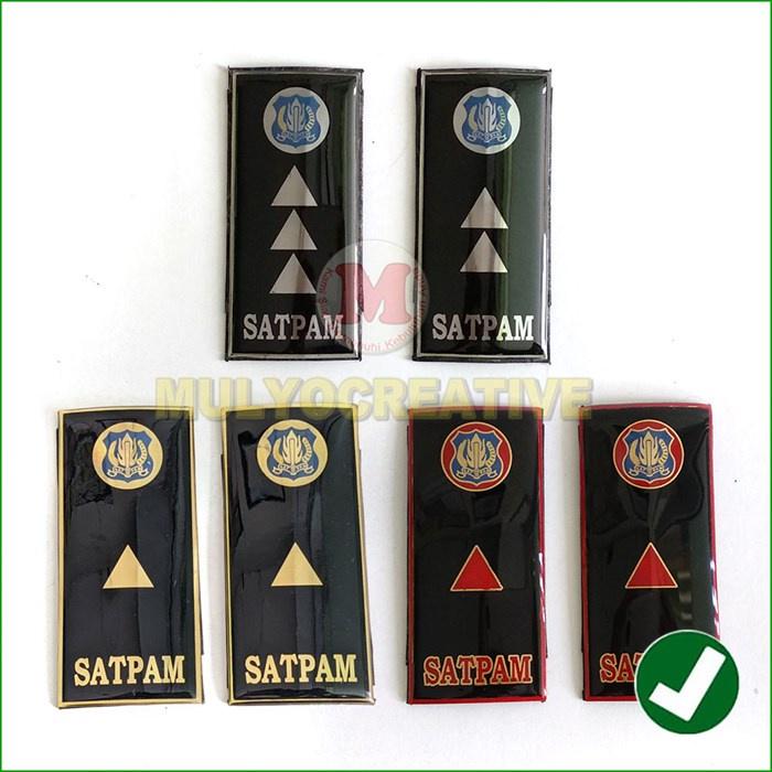 Jual Pangkat Satpam PDH Akrilik Logam Tebal Terbaru Evolet Premium ...
