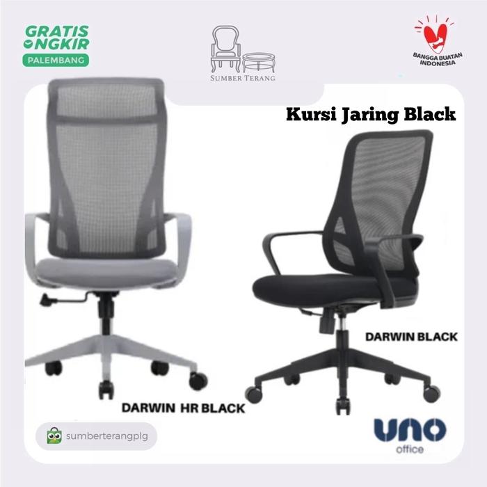 Jual Kursi Kantor Kursi Kerja UNO Darwin HR Black Kursi Direktur Jaring - Kota Palembang ...