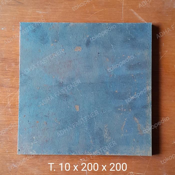 Jual tapak besi / base plate baja / plat besi ukuran t10 x l200 x p200 ...