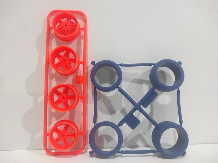 Jual Velg bintang 5spoke orange + ban hard biru Large loose dari kit ...