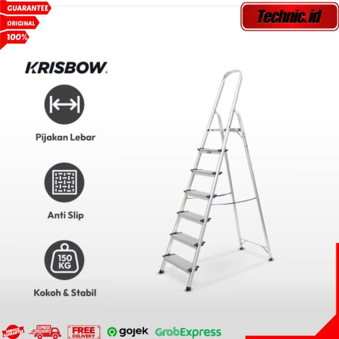 Promo Krisbow Tangga Lipat Dan Multifungsi Aluminium 7 Wide Step - Kota ...