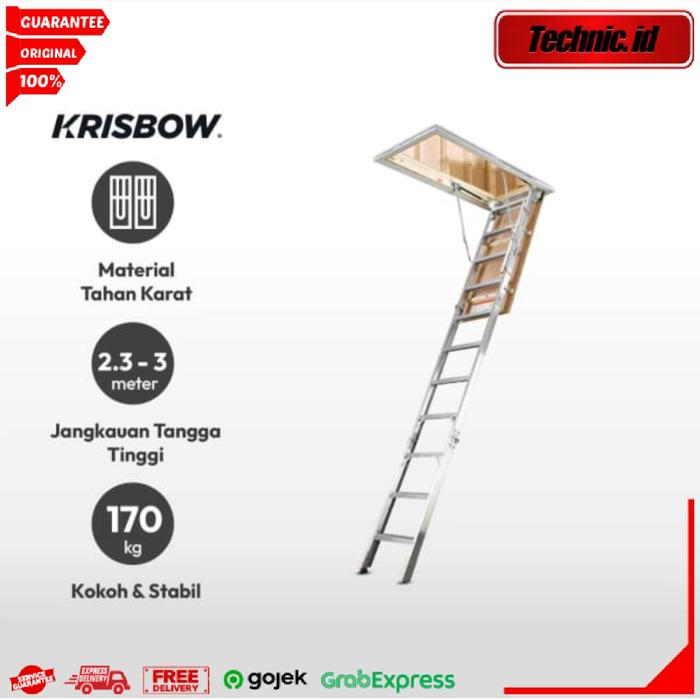 Jual Tangga Plafon Werner Tangga Loteng Lipat Aluminium Tinggi Tangga ...