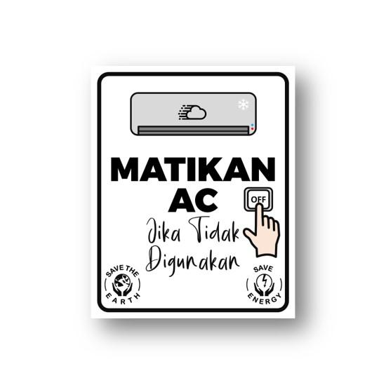 Jual Stiker Matikan Lampu Dan Stiker Matikan AC Stiker Vynil Glossy ...