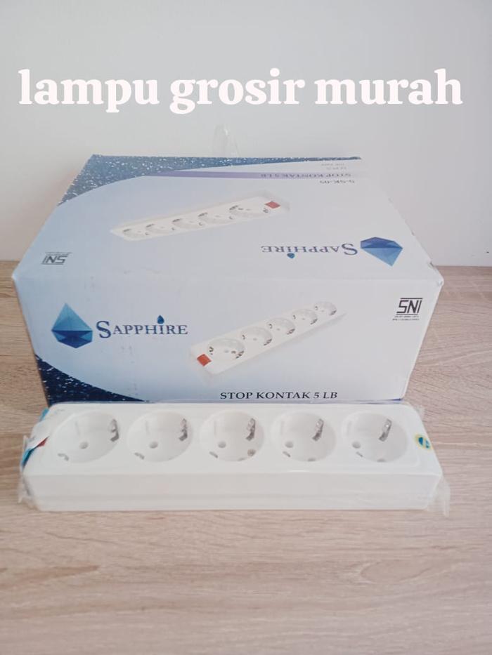 Jual SAPPHIRE TERMINAL STOP KONTAK 5 LUBANG SNI S-SK05 - Kota Depok - lampu grosir murah | Tokopedia