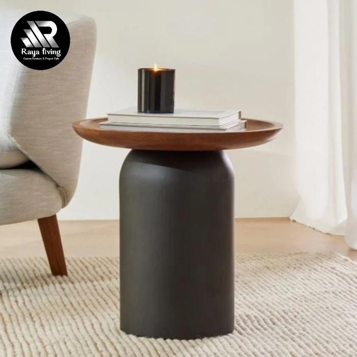 Jual stool side table kayu trembesi solid,stool kayu utuh meja samping ...