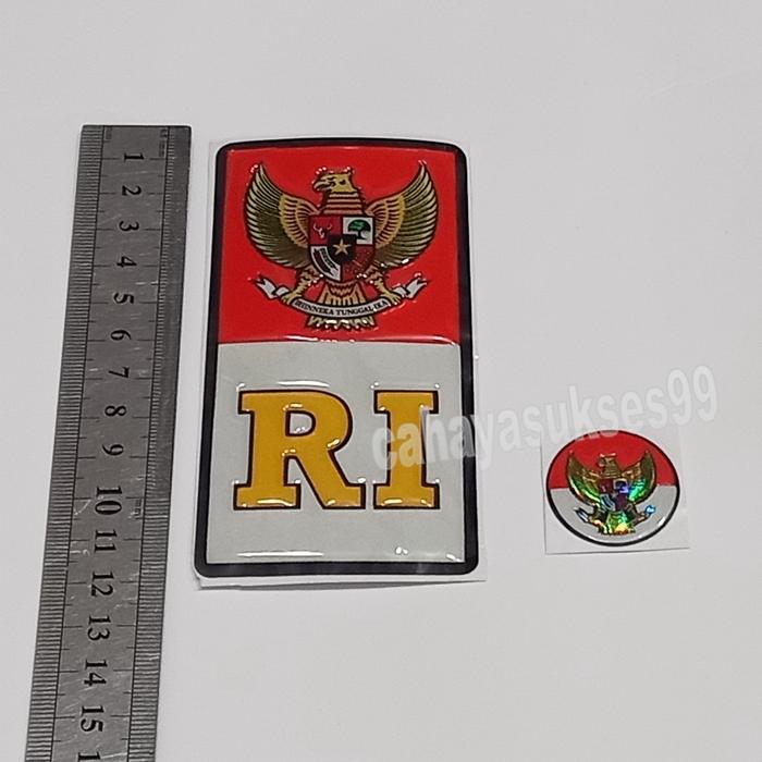 Jual Stiker Motor Timbul Merah Putih Garuda RI Segi 4 Sticker Emblem ...