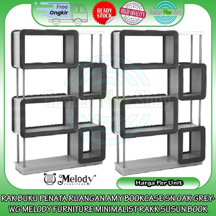 Jual [Kargo] RAK BUKU PENATA RUANGAN AMY BOOKCASE SN OAK GREY- WG ...