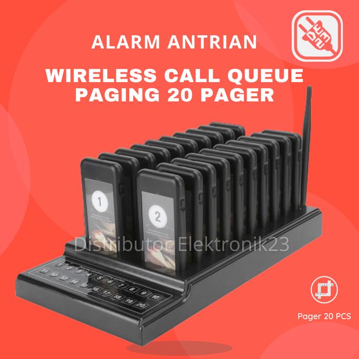 Jual 16 Pager Alarm Antrian cafe Restoran Wireless Call Queue Paging System - 20PCS - Jakarta ...