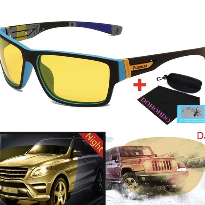 Jual KACAMATA NIGHT VISION YELLOW with Blue strip,for biker n night ...