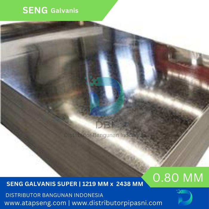 Jual Plat Galvanis 120 x 240 cm 0.80 mm Super lembaran (free ongkir ...