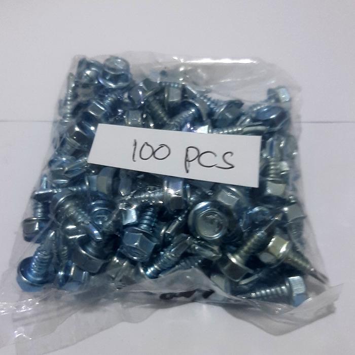 Jual 100 PCS BAUT BAJA RINGAN 10x16 SEKRUP BAJA RINGAN 10×16 - Polos ...
