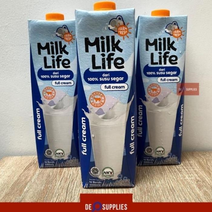 Jual Milk Life UHT Full Cream 1L - Kota Medan - Nonsens | Tokopedia