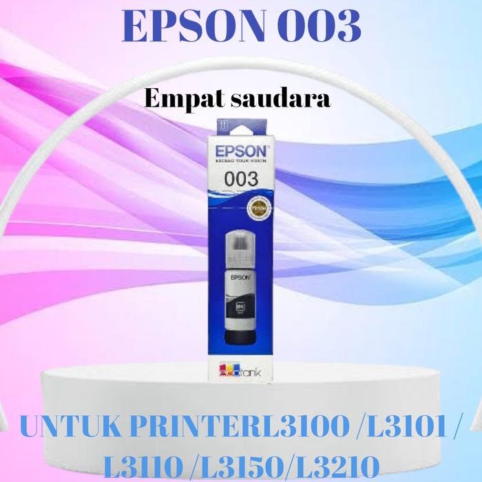 Jual TINTA PRINTER EPSON 003 BLACK ORIGINAL L3110 L3210 L1110 L5190 - Kota Tangerang - Empat ...