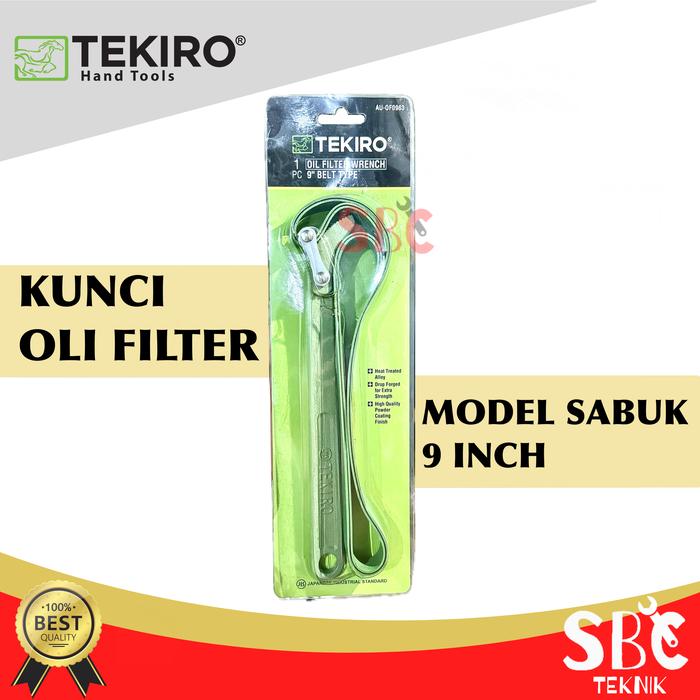 Jual TEKIRO Kunci Oli Filter Sabuk 9" Inch Oil Filter Wrench Belt Kulit ...
