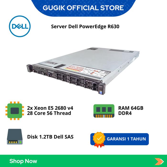 Jual DELL PowerEdge R630 (Dual Xeon E5 2680 v4, 64GB, 1.2TB SAS) - Kota Tangerang Selatan ...