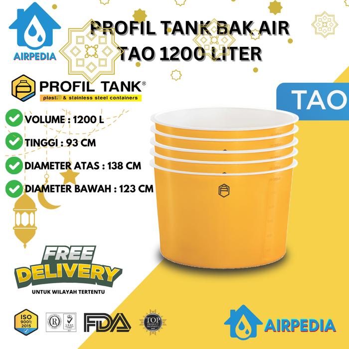 Jual Toren Air Profil Tank Tao 1200 Liter - Bak Air Terbuka Profil Tank ...