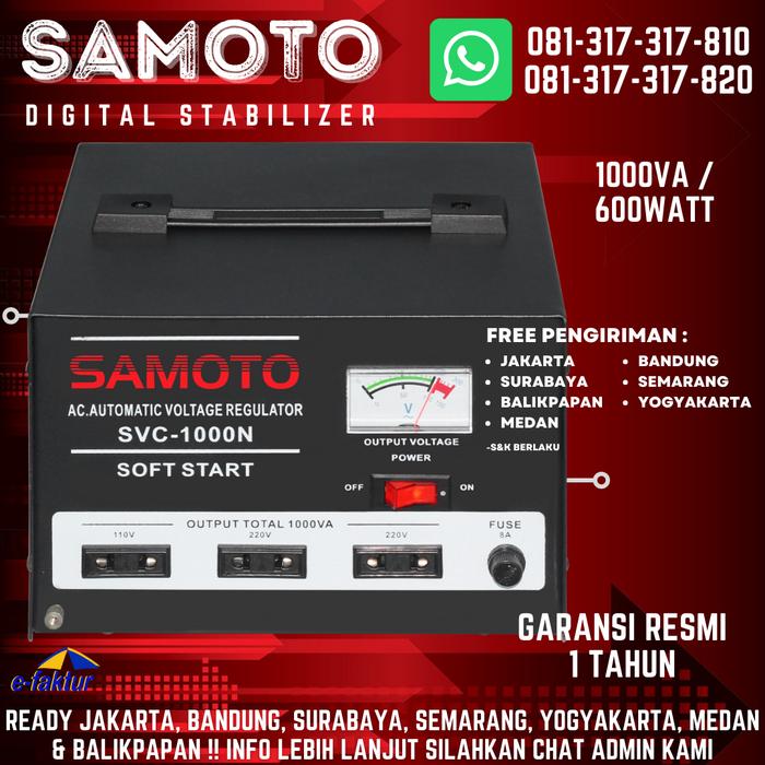 Jual STABILIZER SAMOTO 1000 VA / SMT1000N STAVOLT STABILISER 1000 ...