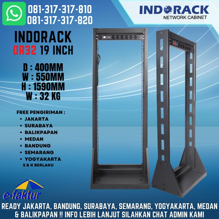Jual INDORACK OPEN RACK 32U RACK SERVER 19 INCH - OR32 - Kota Bandung ...