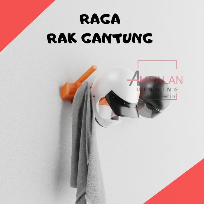 Jual Rak Gantung Helm Tempel Dinding Minimalis Ukuran 80x5x5 cm ...