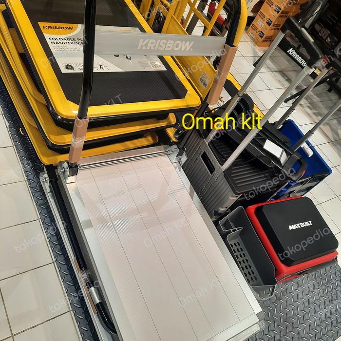 Jual krisbow hand trolley platform aluminium 300 kg troli barang ...