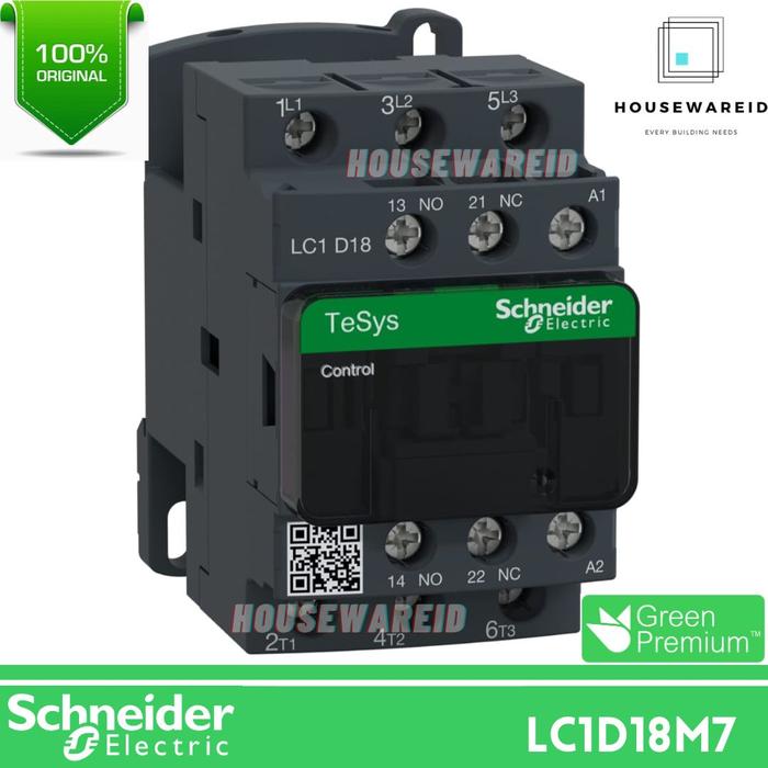 Promo Kontaktor 3p 18a Schneider LC1D18M7 220v / Contactor 3 Phase 18 ...