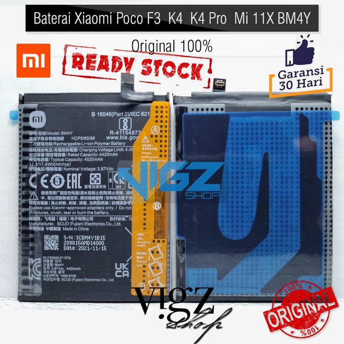 Jual Baterai Xiaomi Poco F3 K4 K4 Pro Mi 11X BM4Y Original 100% - Jakarta Pusat - Vigzshop ...