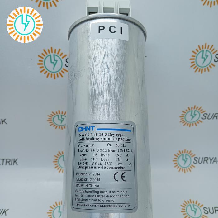 Jual Capacitor Chint NWC6 450V 15kVar Dry Type Kapasitor Bank Tabung ...