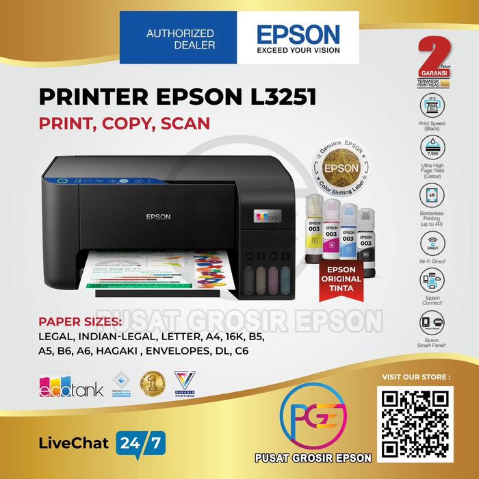Jual Printer Epson L3251 L-3251 Print Scan Copy All In One Wifi ...