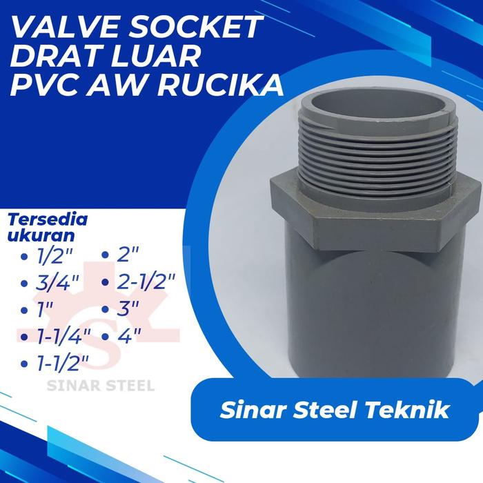 Jual Valve Socket PVC AW Rucika DRAT Luar / SOK / SOCK - 2" - Kota ...