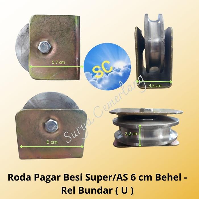 Jual Roda Pagar Besi Super/AS 6 cm Behel - Rell Bundar (U) - Kab ...