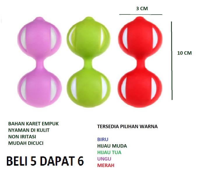 Jual D549 anal smart ball bola silikon karet non vibrator pria wanita pria wanita 2 beads plug ...