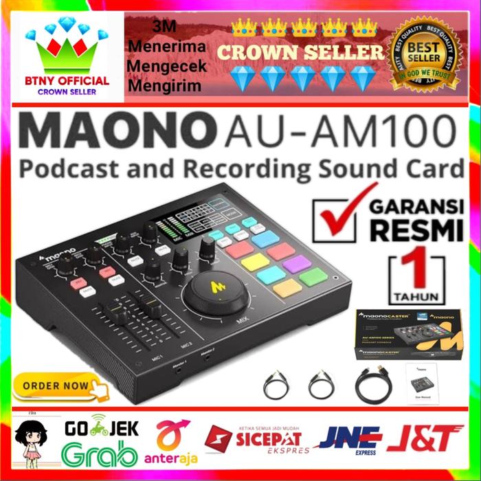 Jual Maono AU-AM100 AM-100 Maonocaster Podcast Production Mixer USB ...