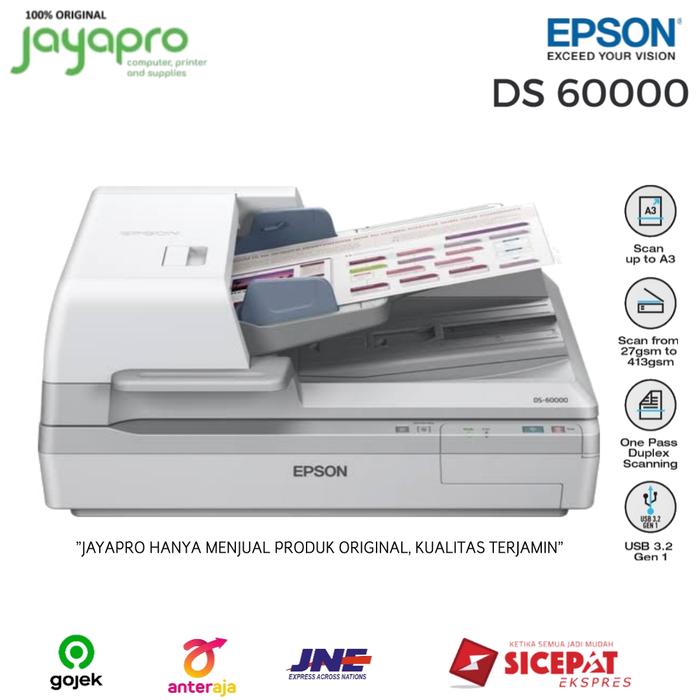 Jual EPSON WORKFORCE DS 60000 A3 DUPLEX ADF FLATBED DOCUMENT SCANNER ...