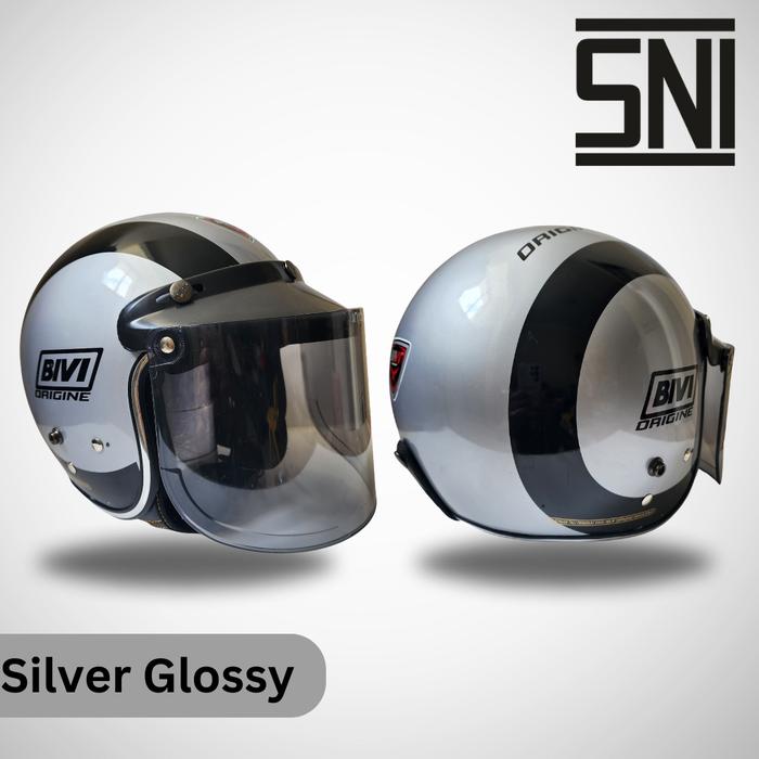 Jual Helm Bogo Retro Classic Full Face Motif Origin - ORIGIN SILVER ...