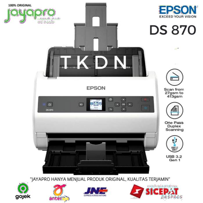 Jual EPSON WORKFORCE DS 870 A4 DUPLEX SHEET FED DOCUMENT SCANNER RESMI ...